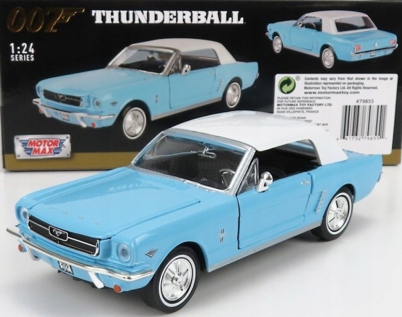 MUSTANG 1/2 1964 James Bond 007 THUNDERBALL 1:24 Motormax 79855 > Motormax